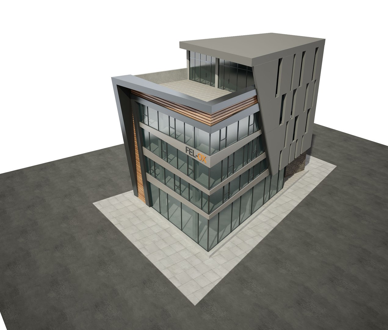 3D Modern Office Building Model - TurboSquid 1430903