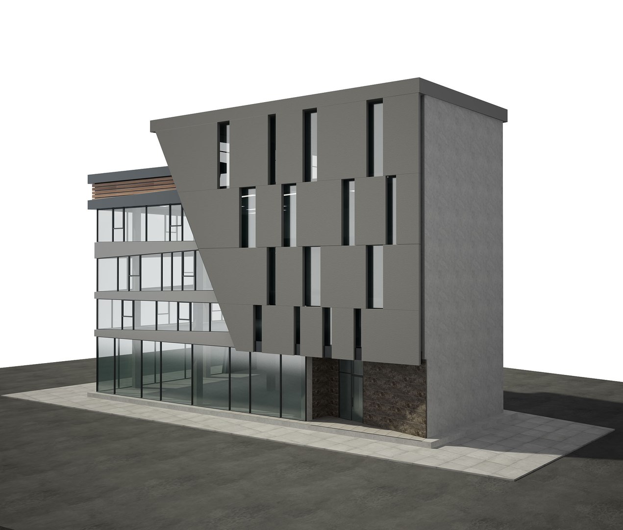 3D Modern Office Building Model - TurboSquid 1430903