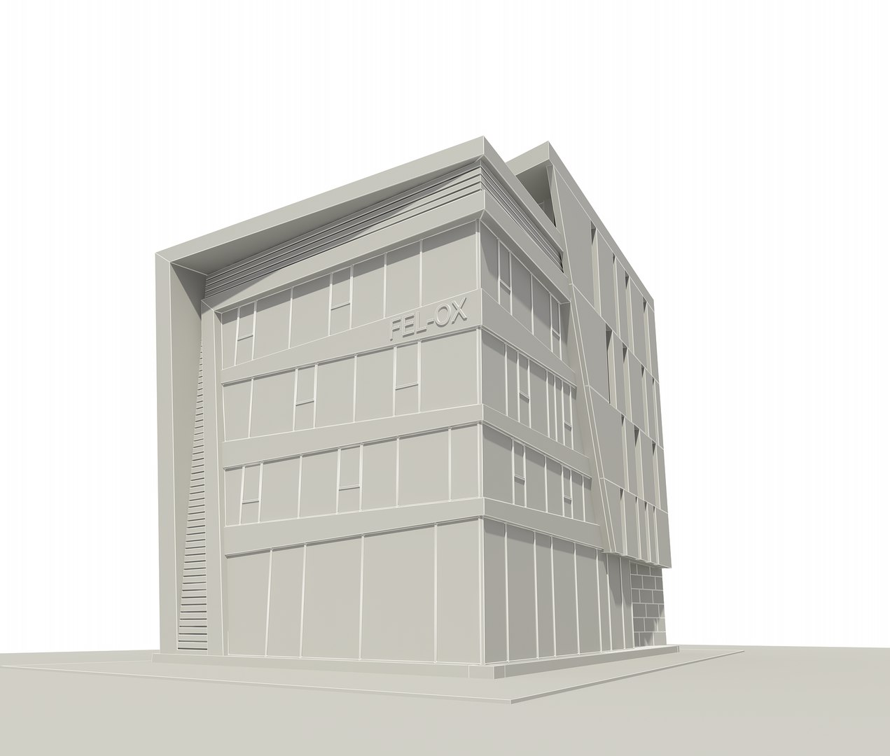 3D Modern Office Building Model - TurboSquid 1430903