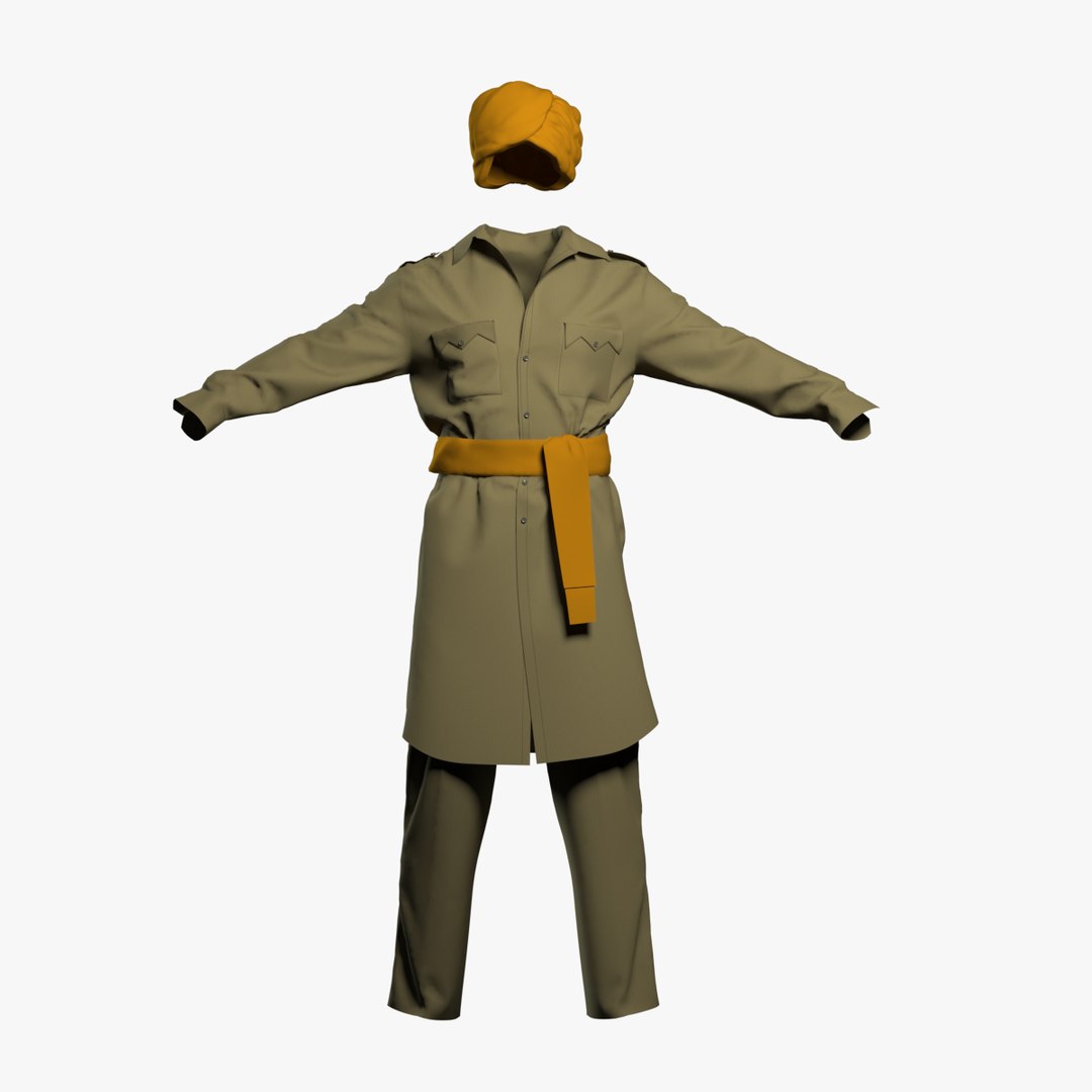 Police military Officer Turbaned weapon Outfit 3D - TurboSquid 2005218