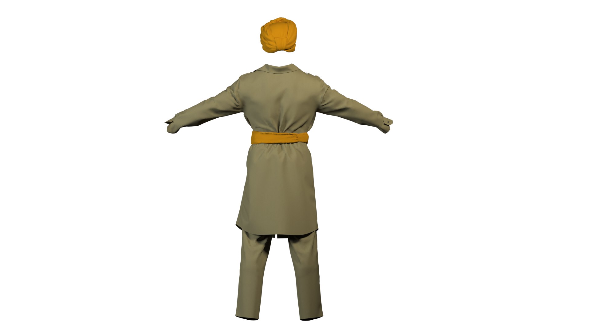 Police Military Officer Turbaned Weapon Outfit 3D - TurboSquid 2005218