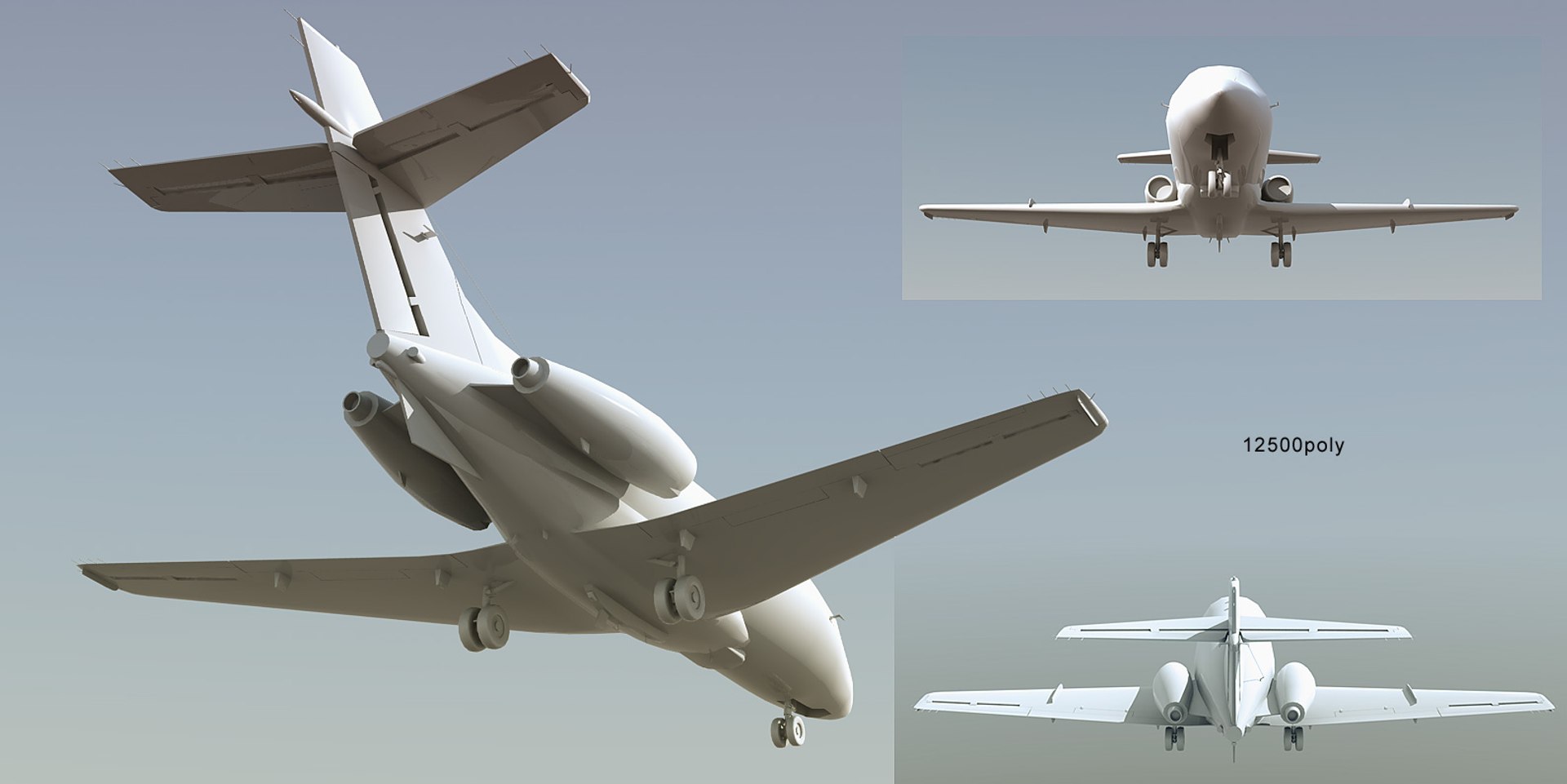 aerospace hs 125 dominie 3d 3ds