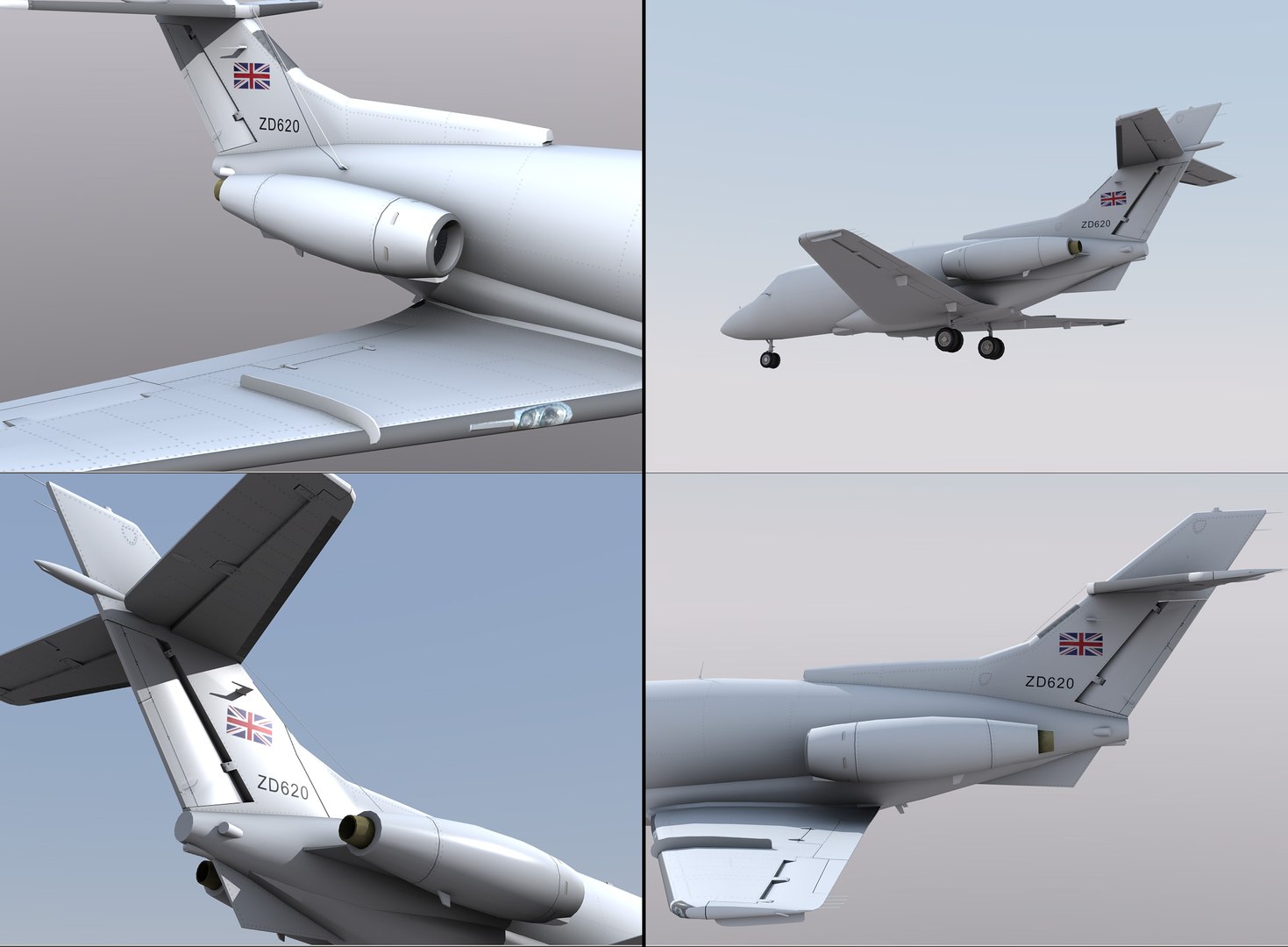 aerospace hs 125 dominie 3d 3ds