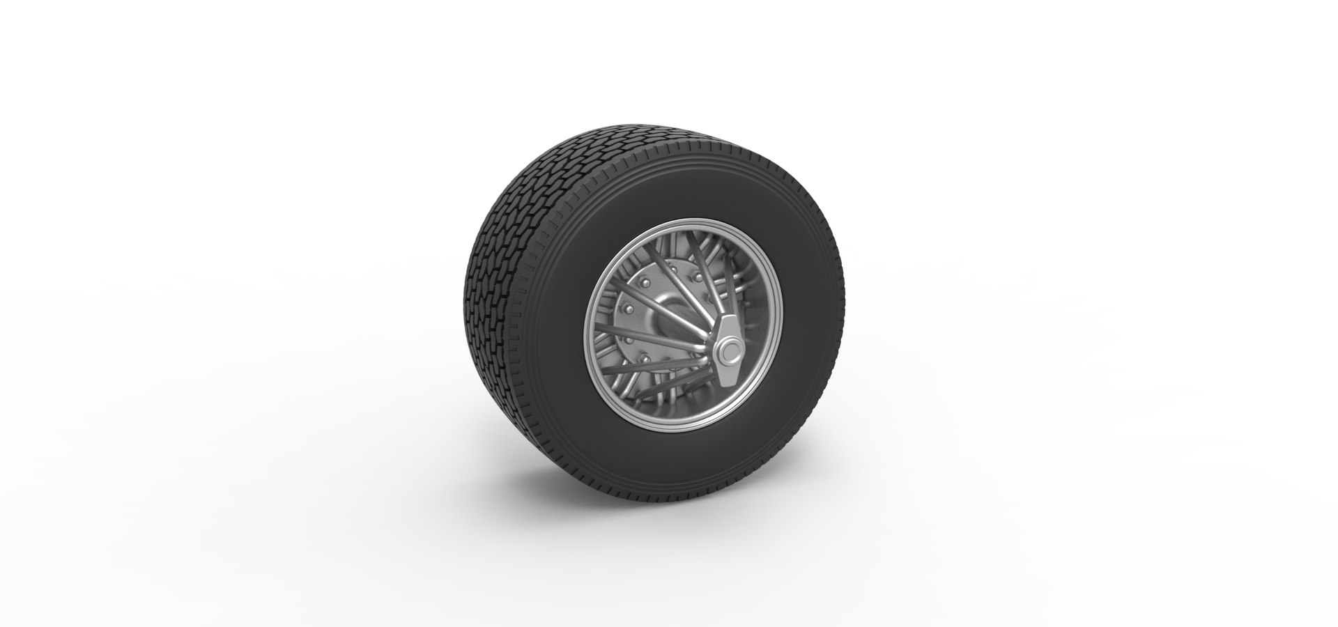 3D Diecast Super Single Custom Slab Wheel Of Semi Truck Scale 1 To 25 ...