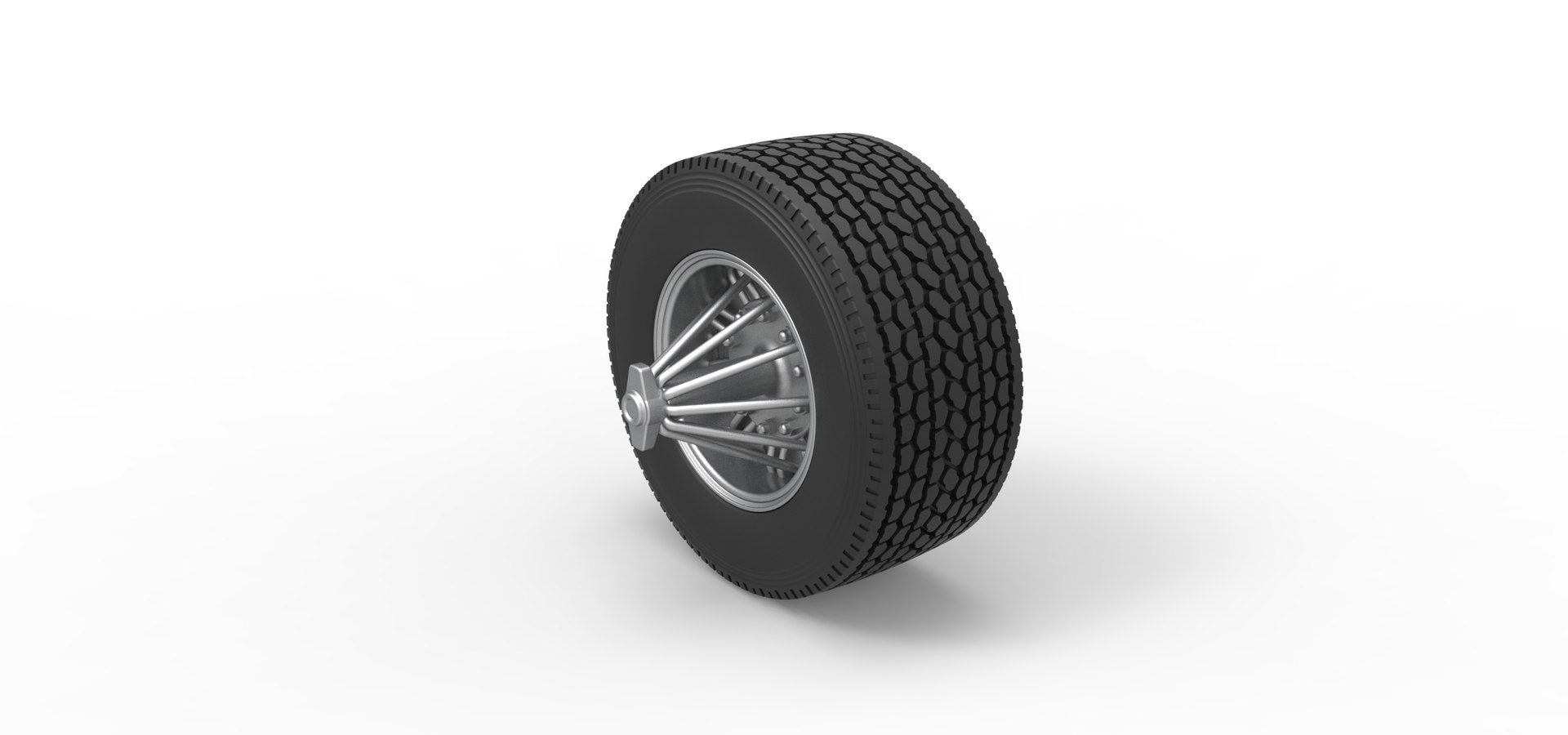 3D Diecast Super Single Custom Slab Wheel Of Semi Truck Scale 1 To 25 ...