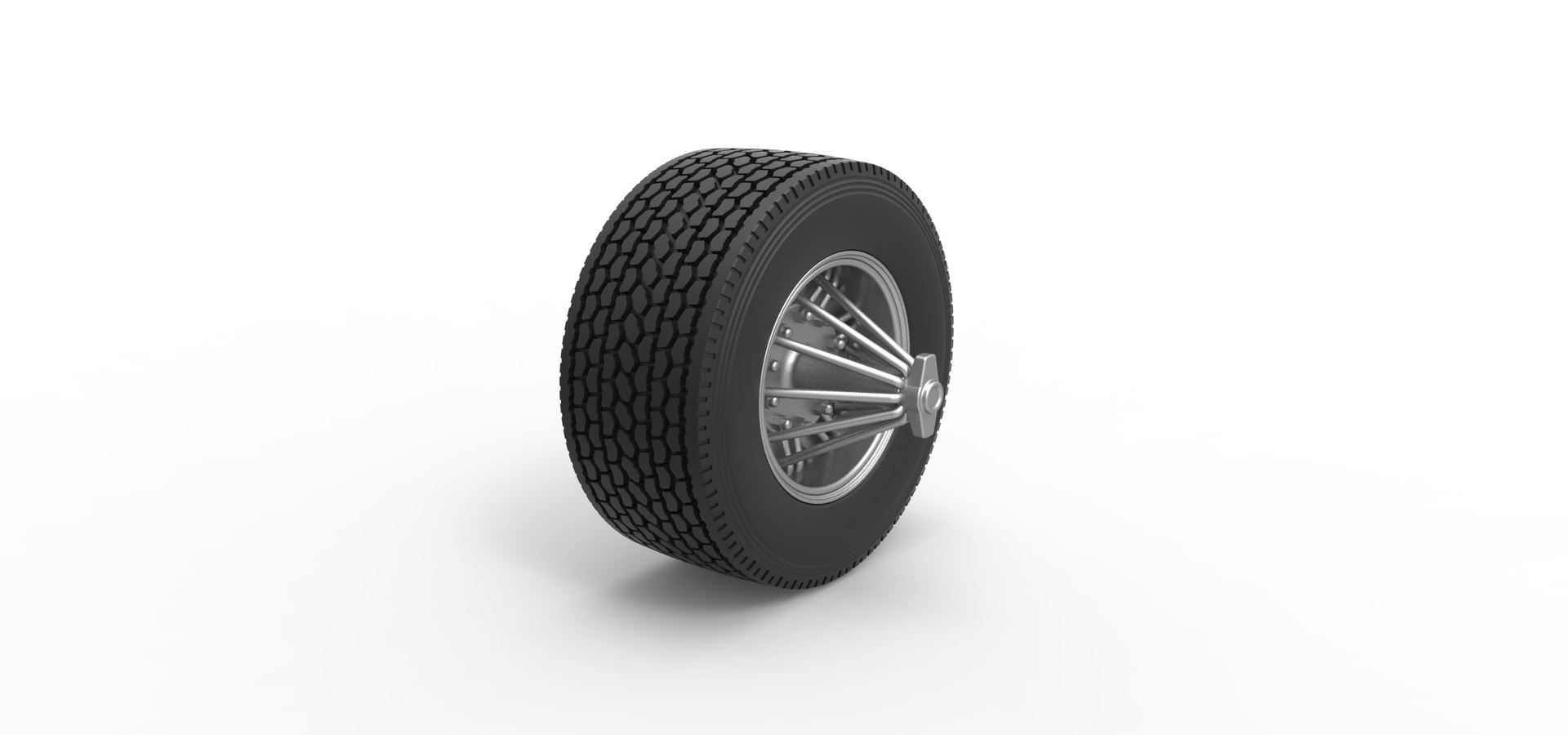 3D Diecast Super Single Custom Slab Wheel Of Semi Truck Scale 1 To 25 ...