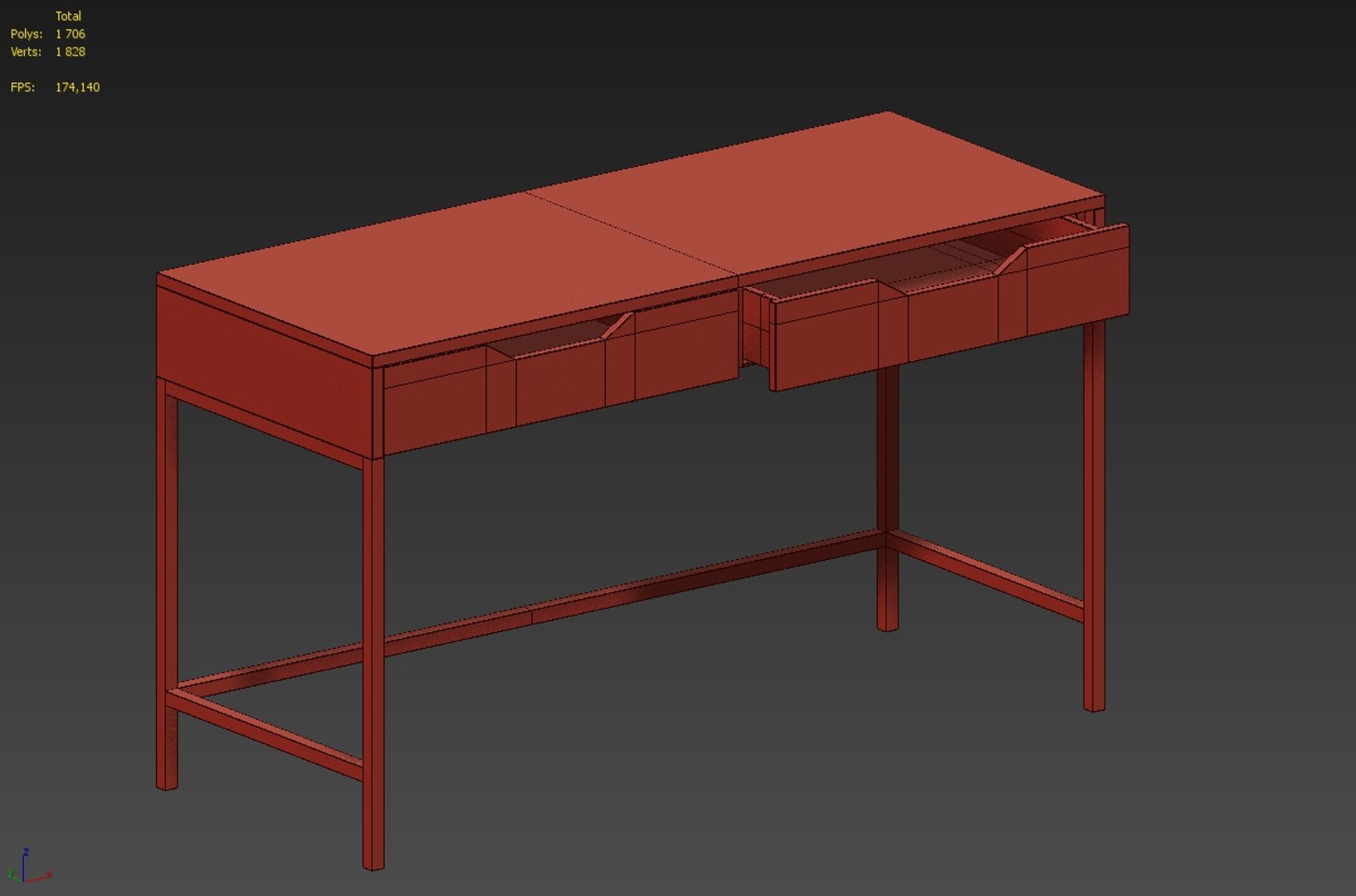 3D worker computer desk model - TurboSquid 1638203