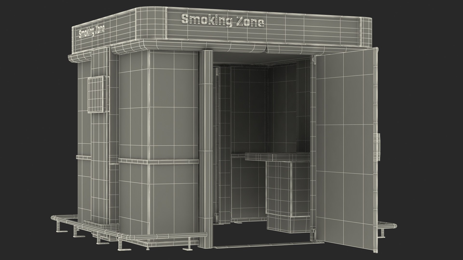 Airport Smoking Zone 3D Model - TurboSquid 1929630