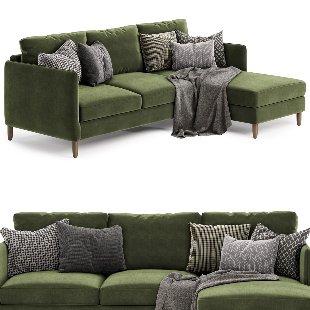 3D Lomeo Fixed Corner Sofa - TurboSquid 2183311