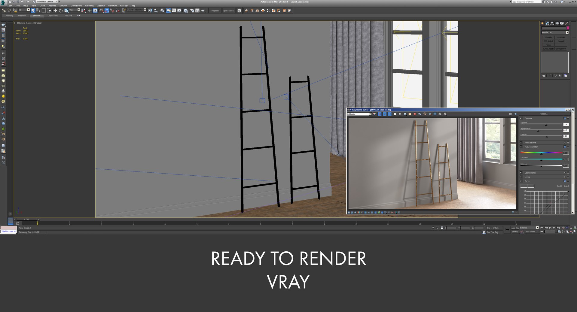 Realistic laurel ladder 3D model - TurboSquid 1459409