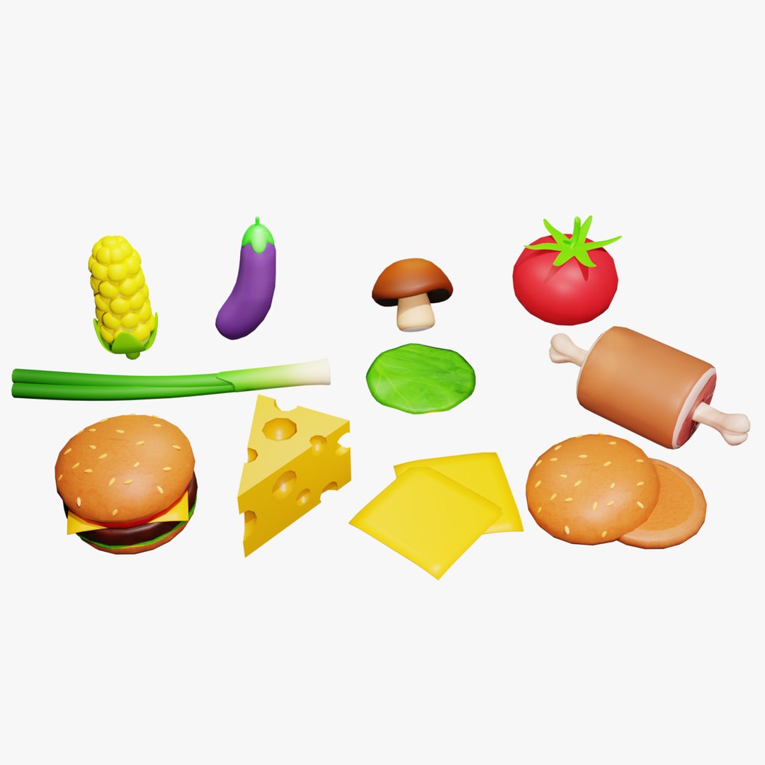 Burger Food Pack 3D - TurboSquid 1868723