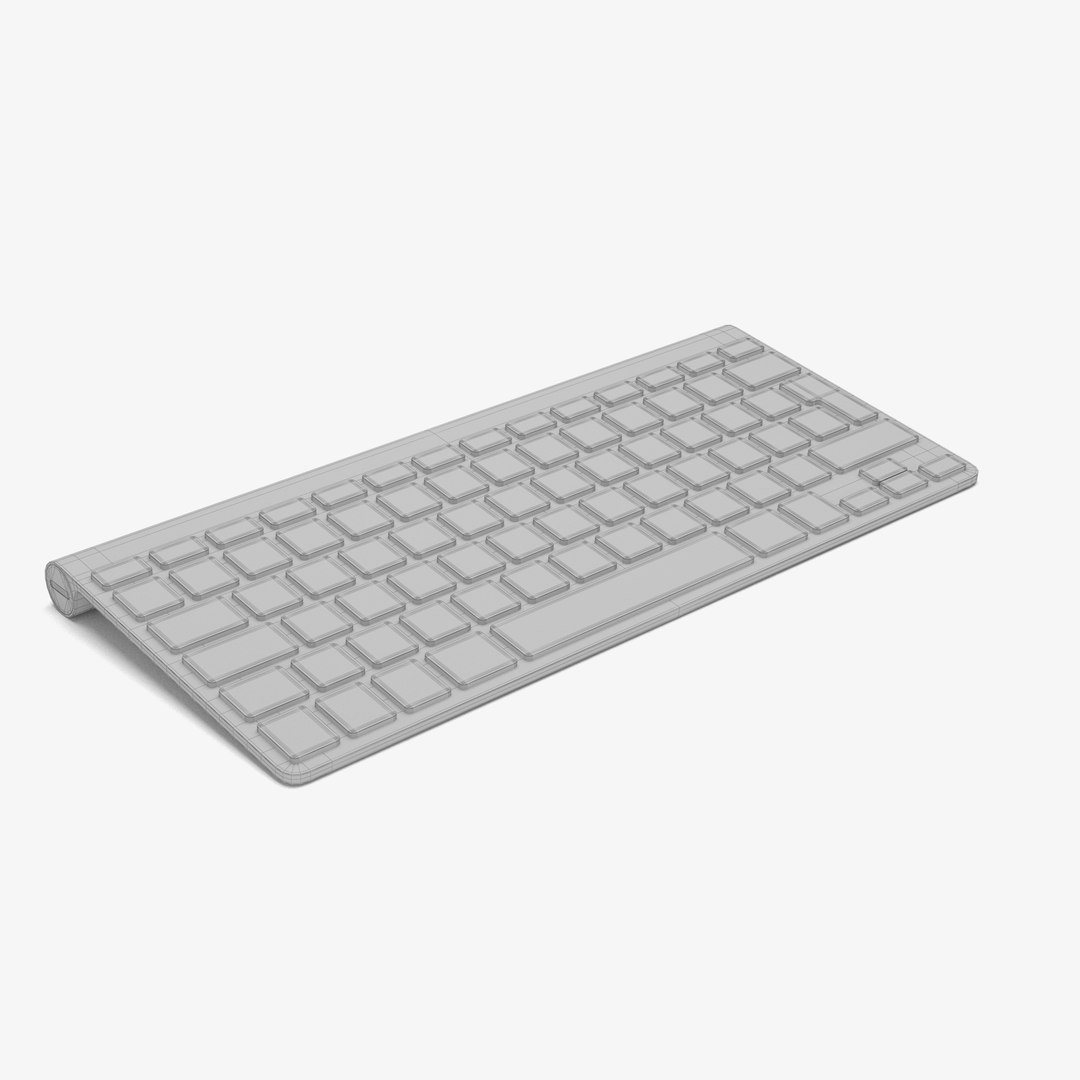 3d C4d Wireless Apple Keyboard