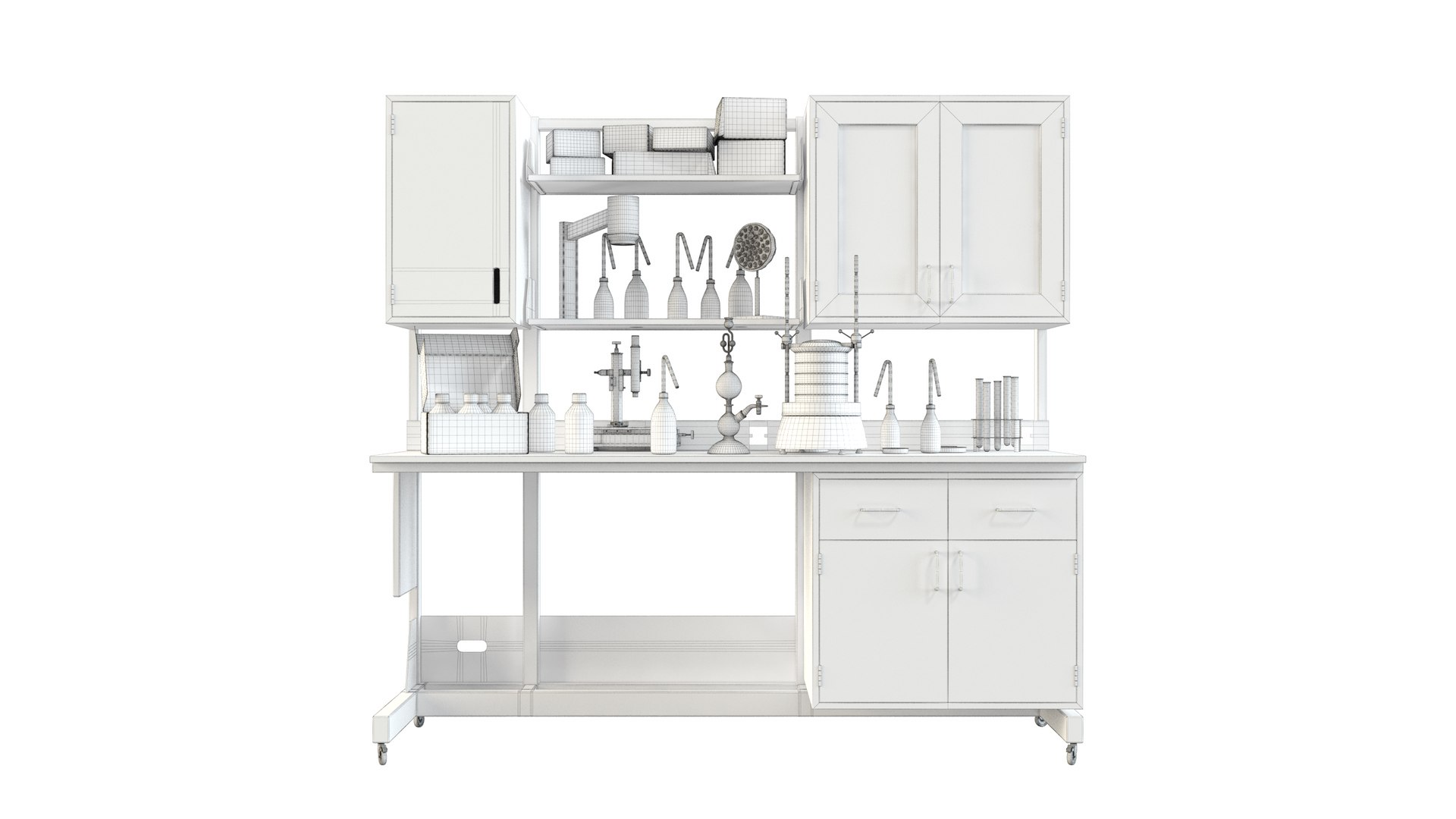 Big Lab Workbench 2 3D Model - TurboSquid 1767577