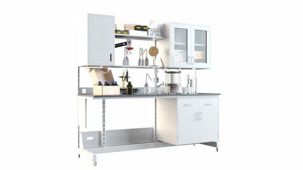 Big Lab Workbench 2 3D model - TurboSquid 1767577