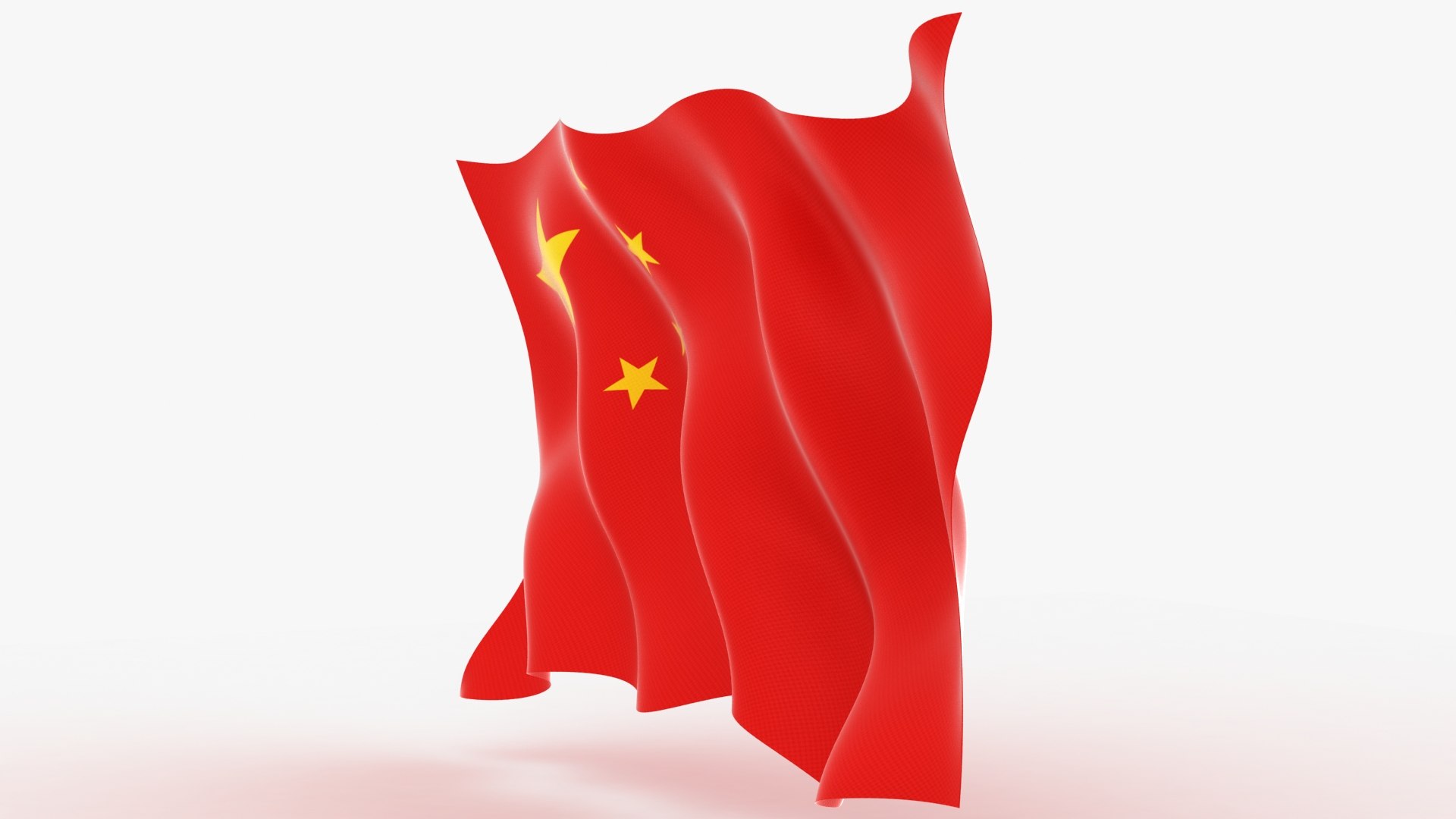 Realistic china flag 3D model - TurboSquid 1613370