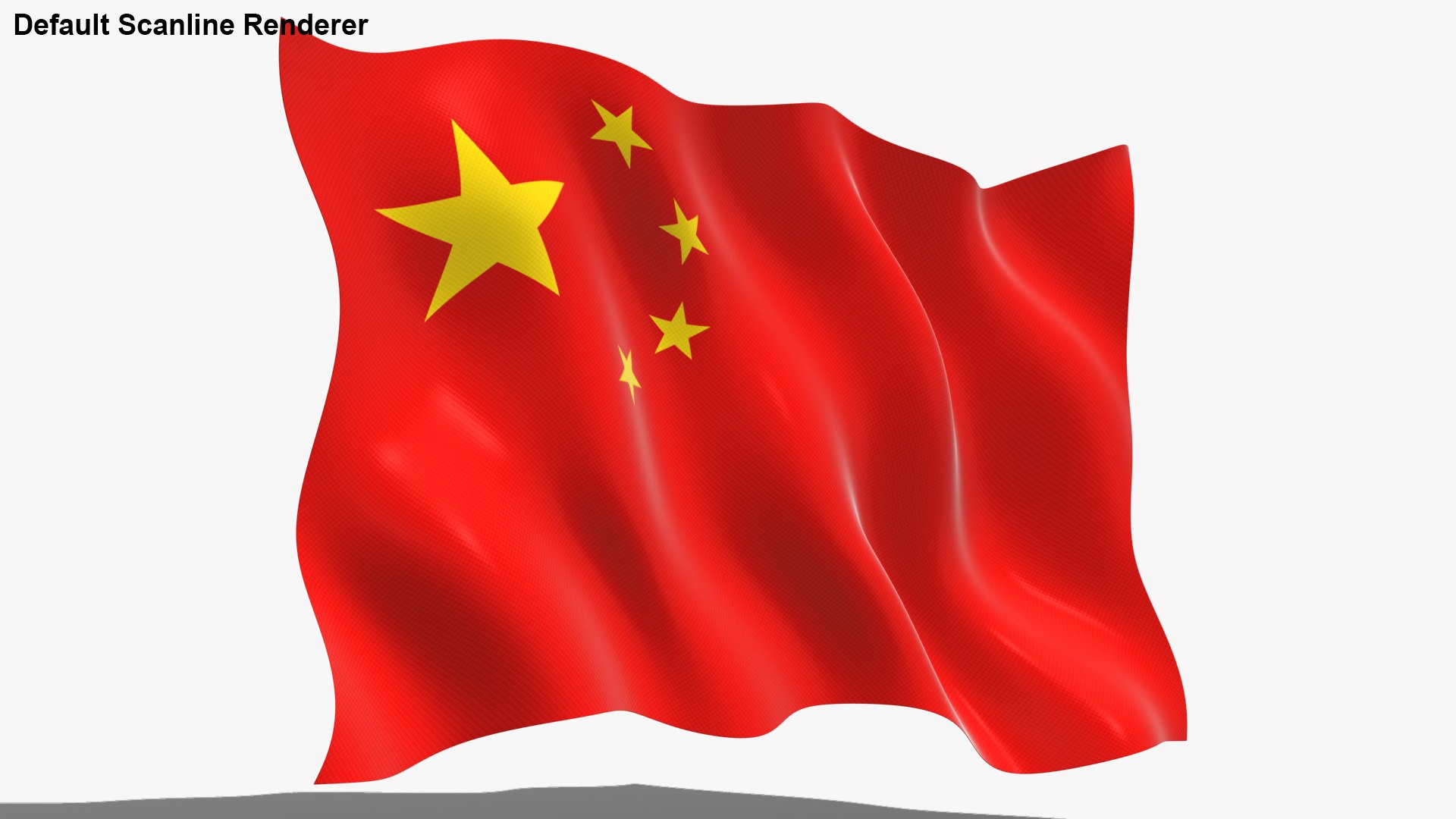 Realistic china flag 3D model - TurboSquid 1613370