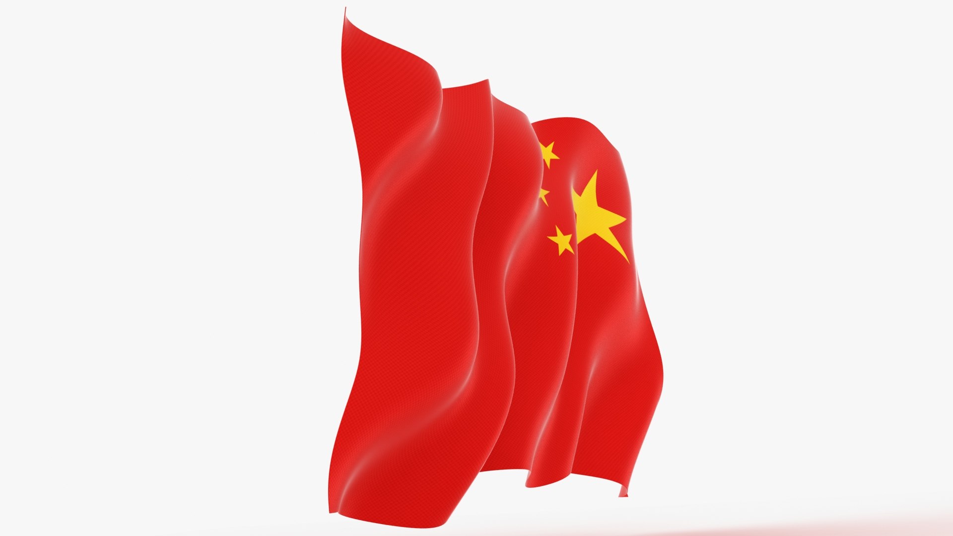 Realistic china flag 3D model - TurboSquid 1613370