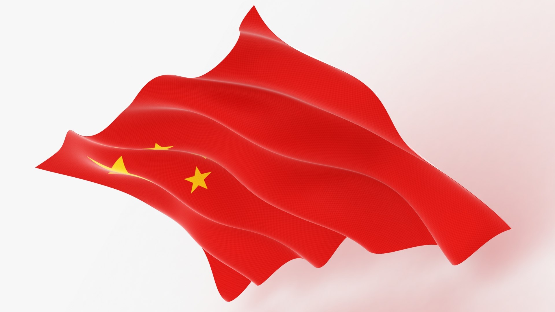 Realistic china flag 3D model - TurboSquid 1613370