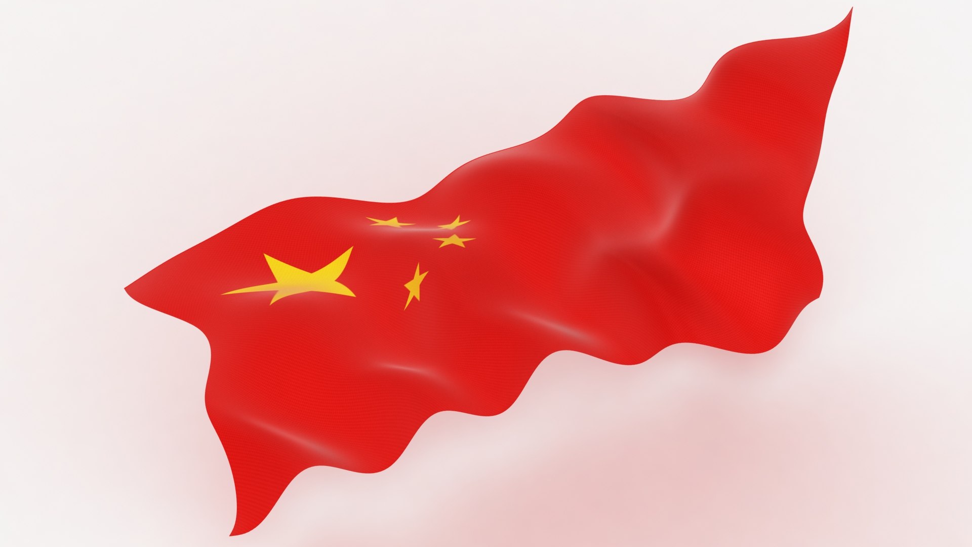 Realistic china flag 3D model - TurboSquid 1613370