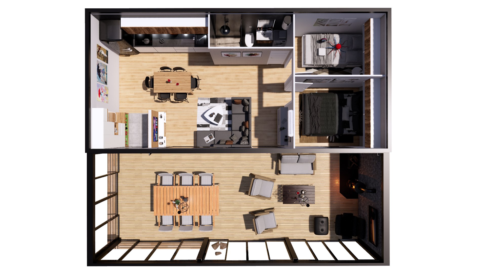 3D Modern Mobile Home Tiny Model - TurboSquid 1525587
