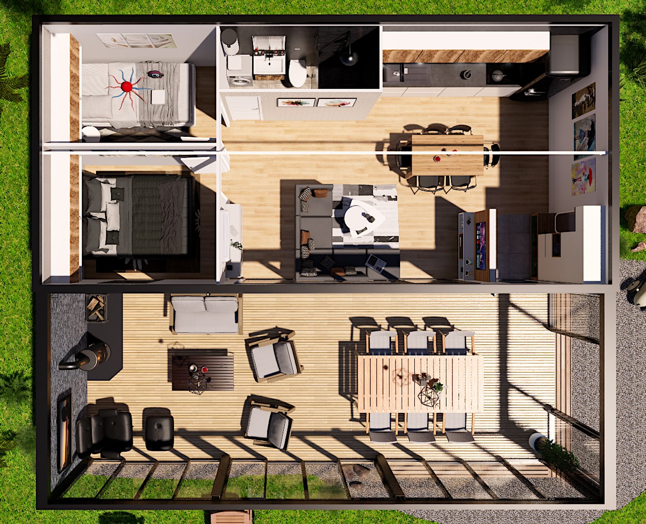 3D Modern Mobile Home Tiny Model - TurboSquid 1525587