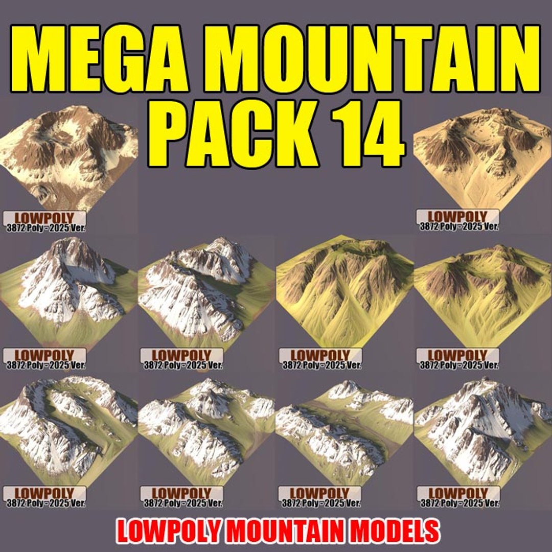 3d 3ds mountains pack