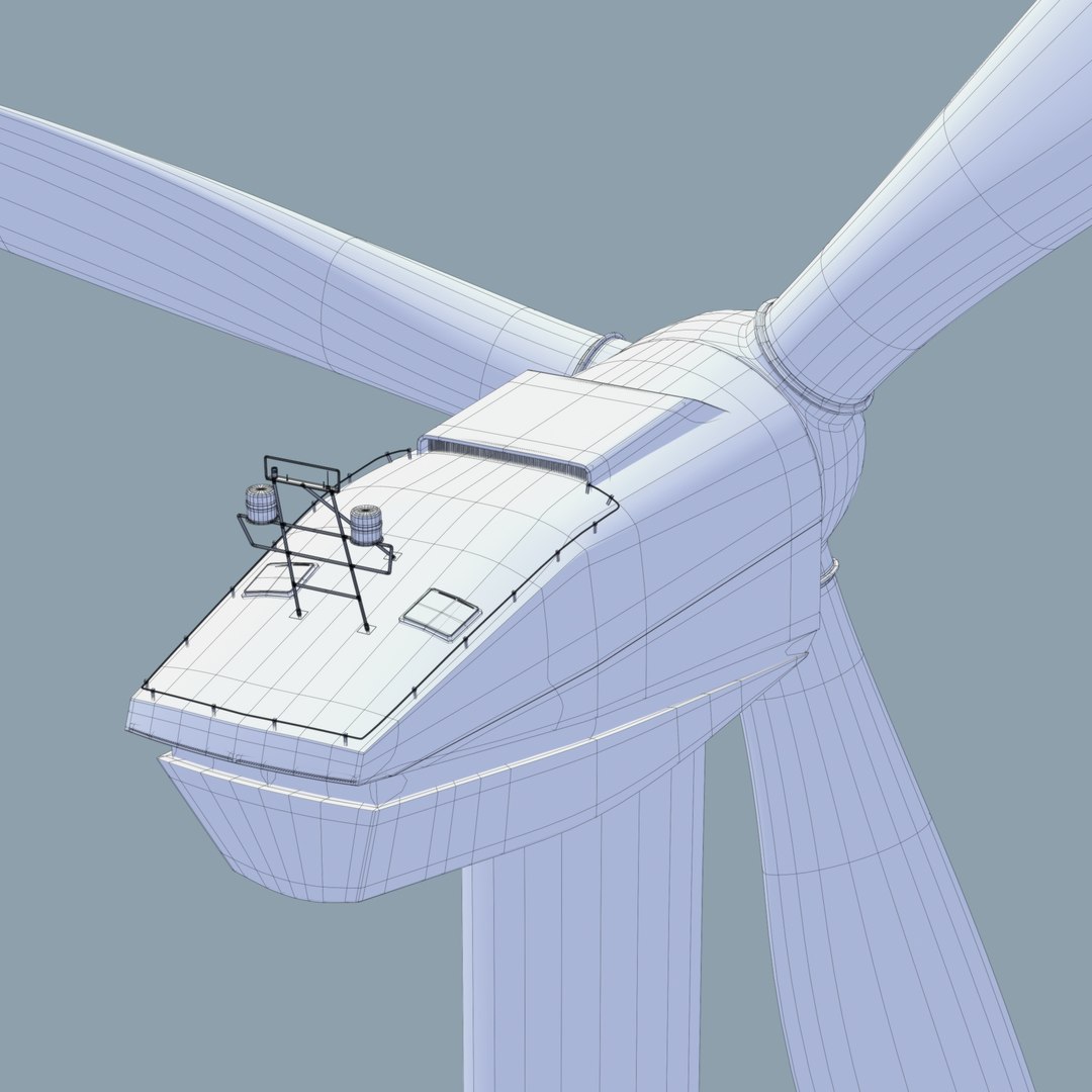 Photorealistic Wind Turbine 3d Model
