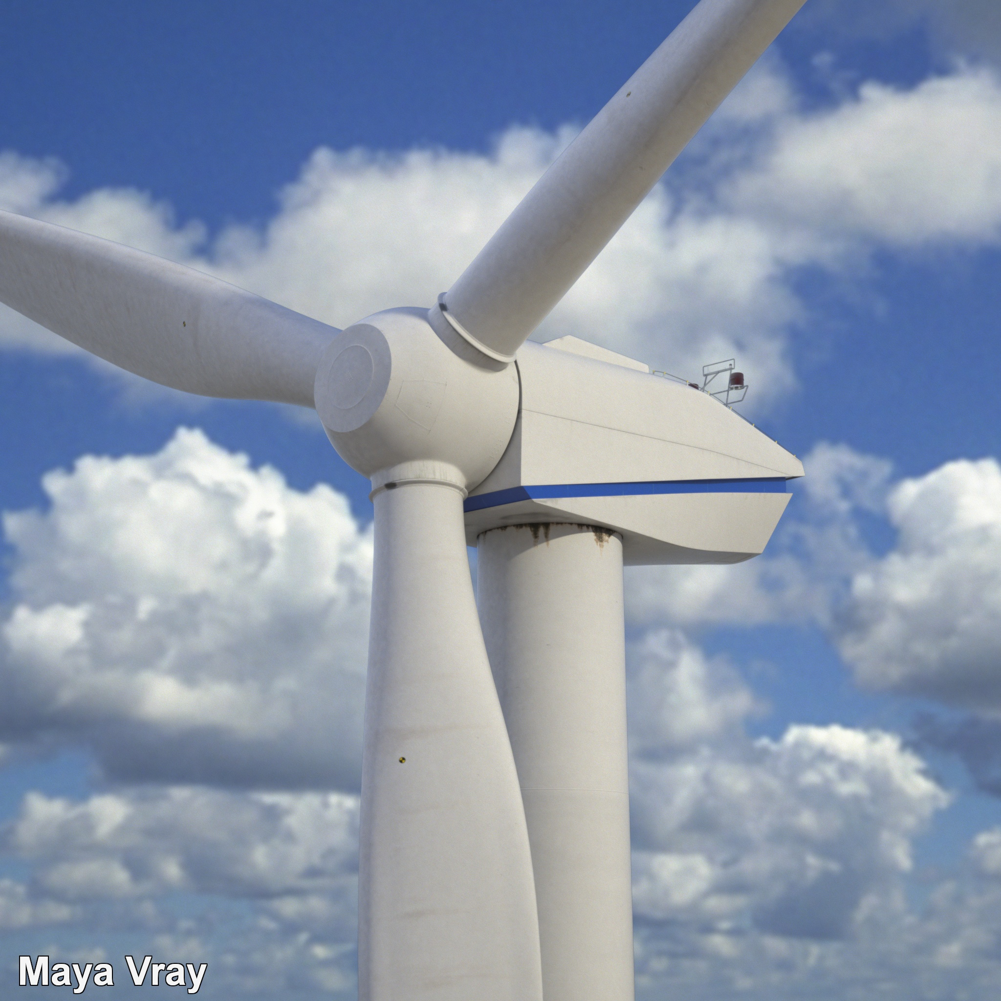photorealistic wind turbine 3d model
