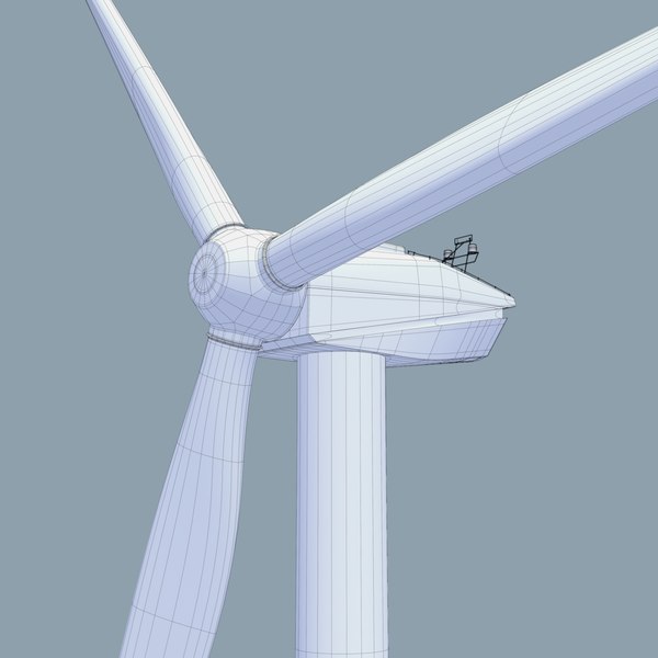 photorealistic wind turbine 3d model