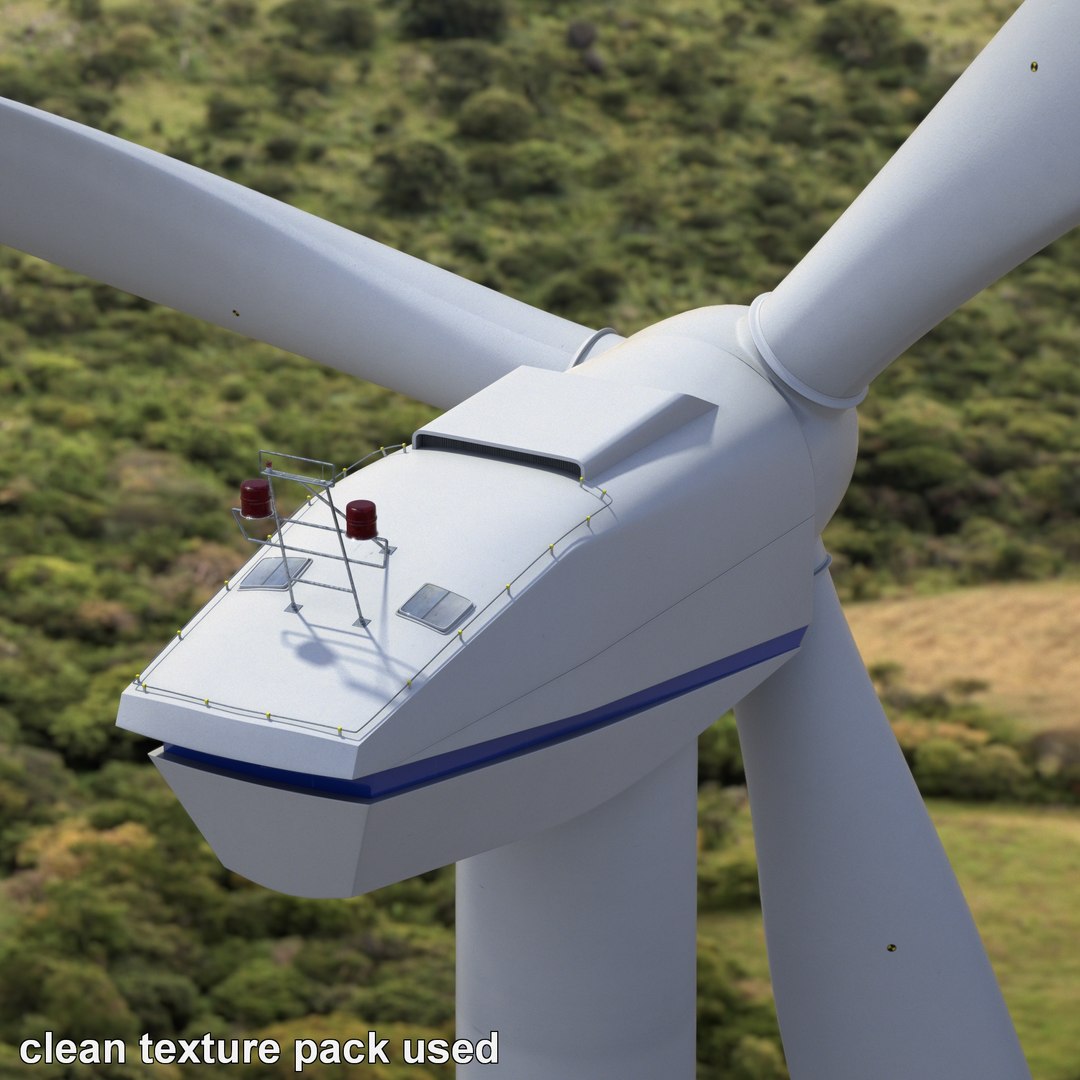 Photorealistic Wind Turbine 3d Model
