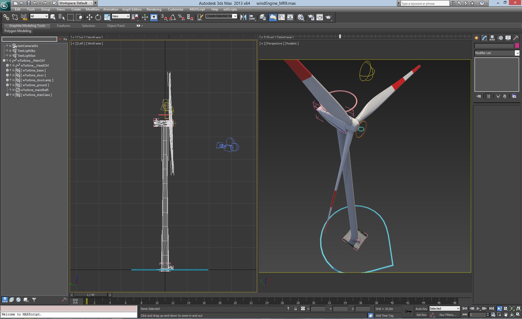 Photorealistic Wind Turbine 3d Model