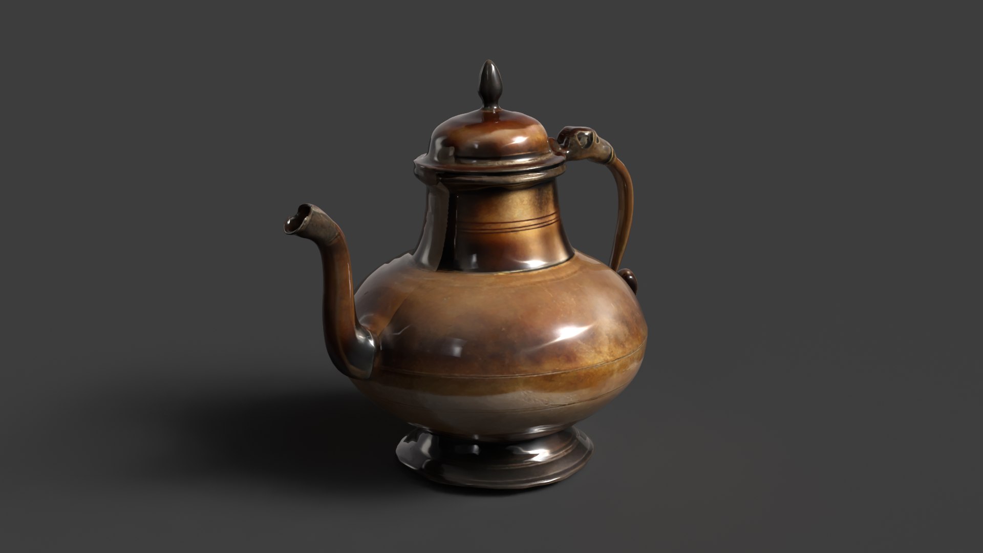 3D Chinese Brass Teapot Figure - TurboSquid 2311669