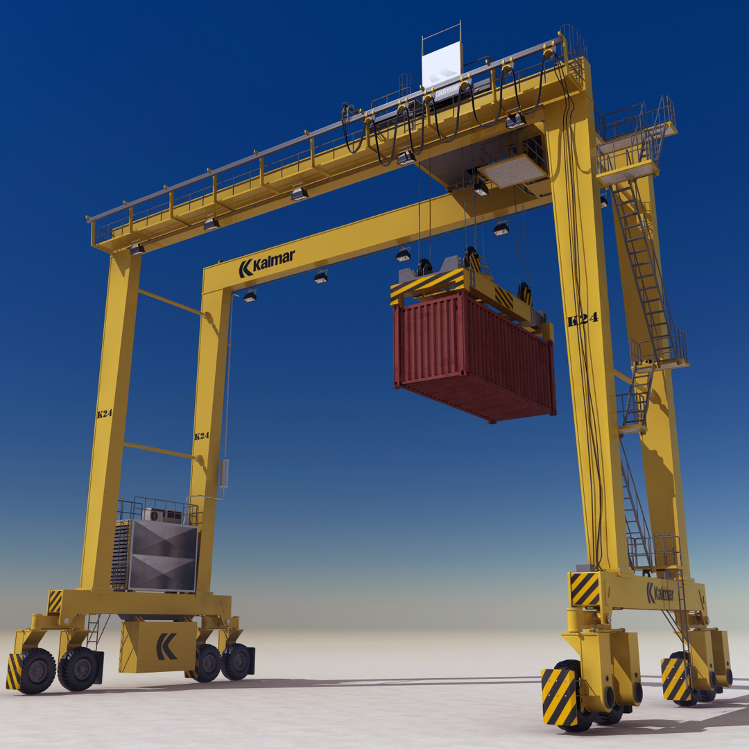 rtg crane container 3d model