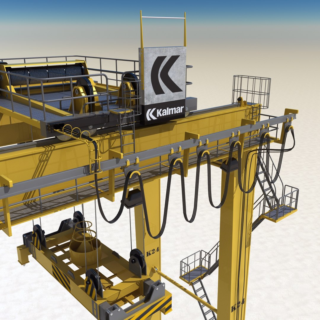 rtg crane container 3d model