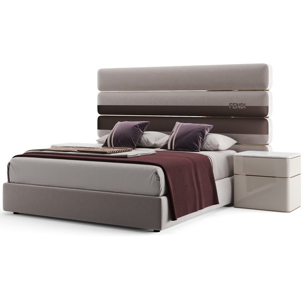 Bed bedside tables 3D model - TurboSquid 1697520