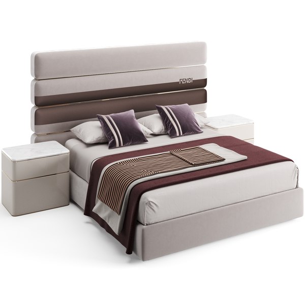 Bed bedside tables 3D model - TurboSquid 1697520