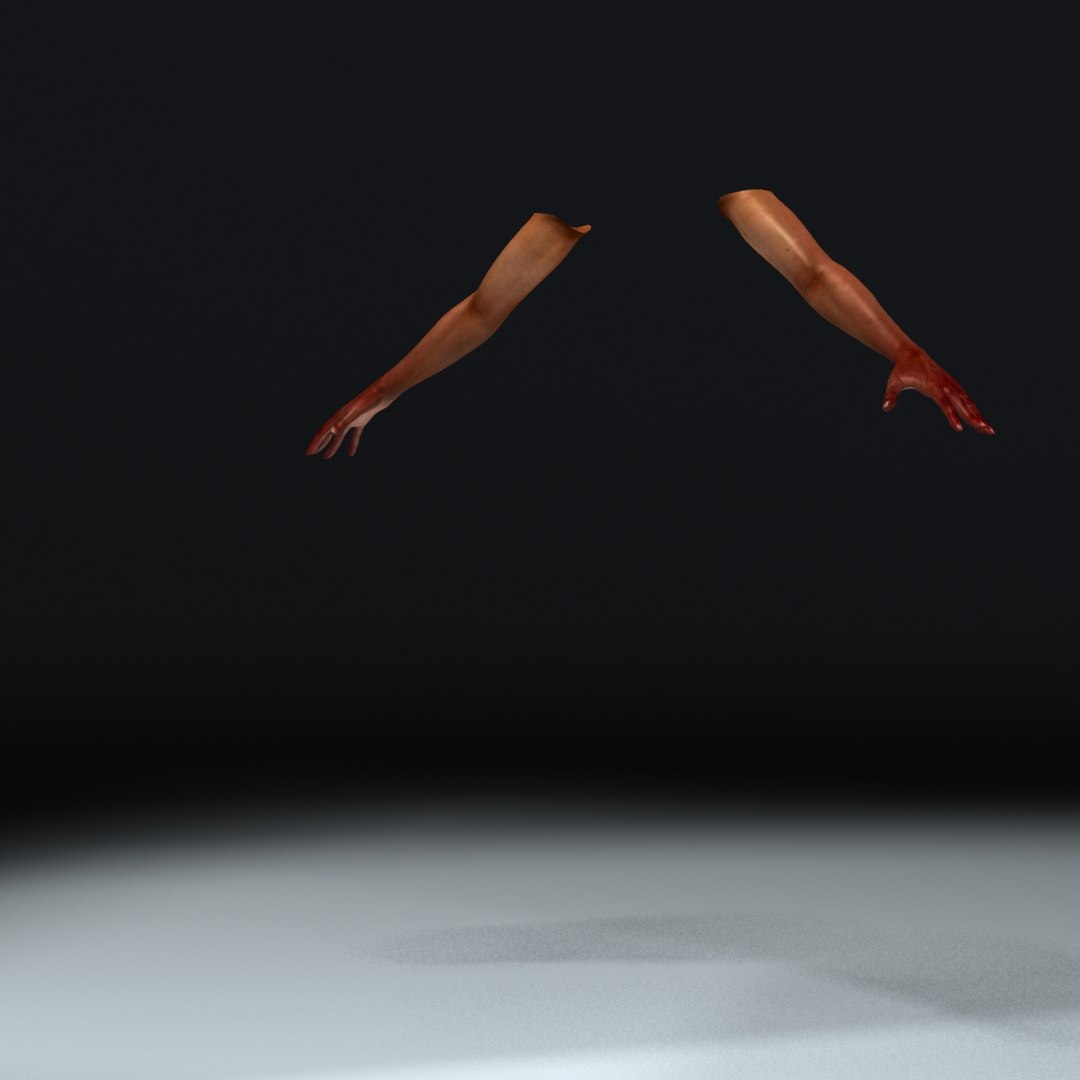 Rigged Male Arms Games 3d Model