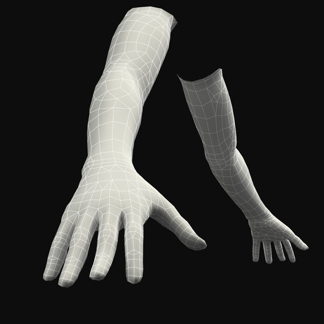 Rigged Male Arms Games 3d Model