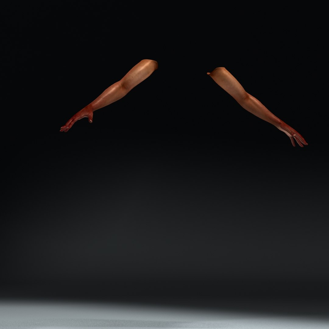 Rigged Male Arms Games 3d Model