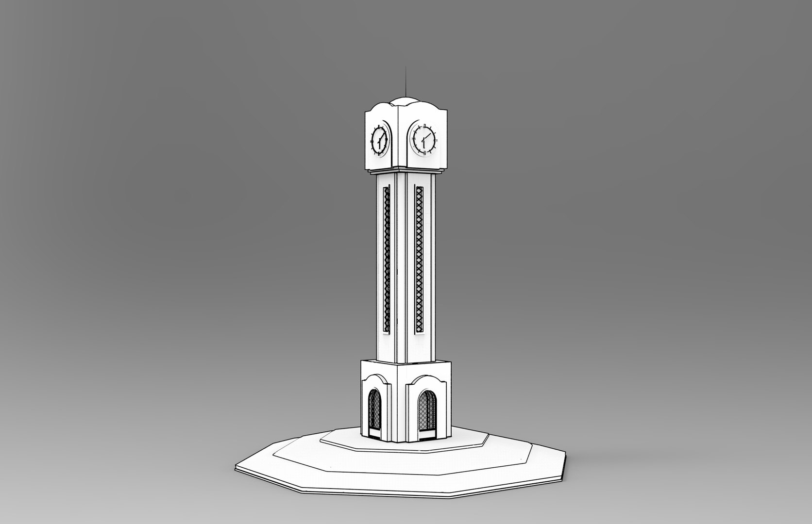 3D New Homs Clock Tower - TurboSquid 1547724