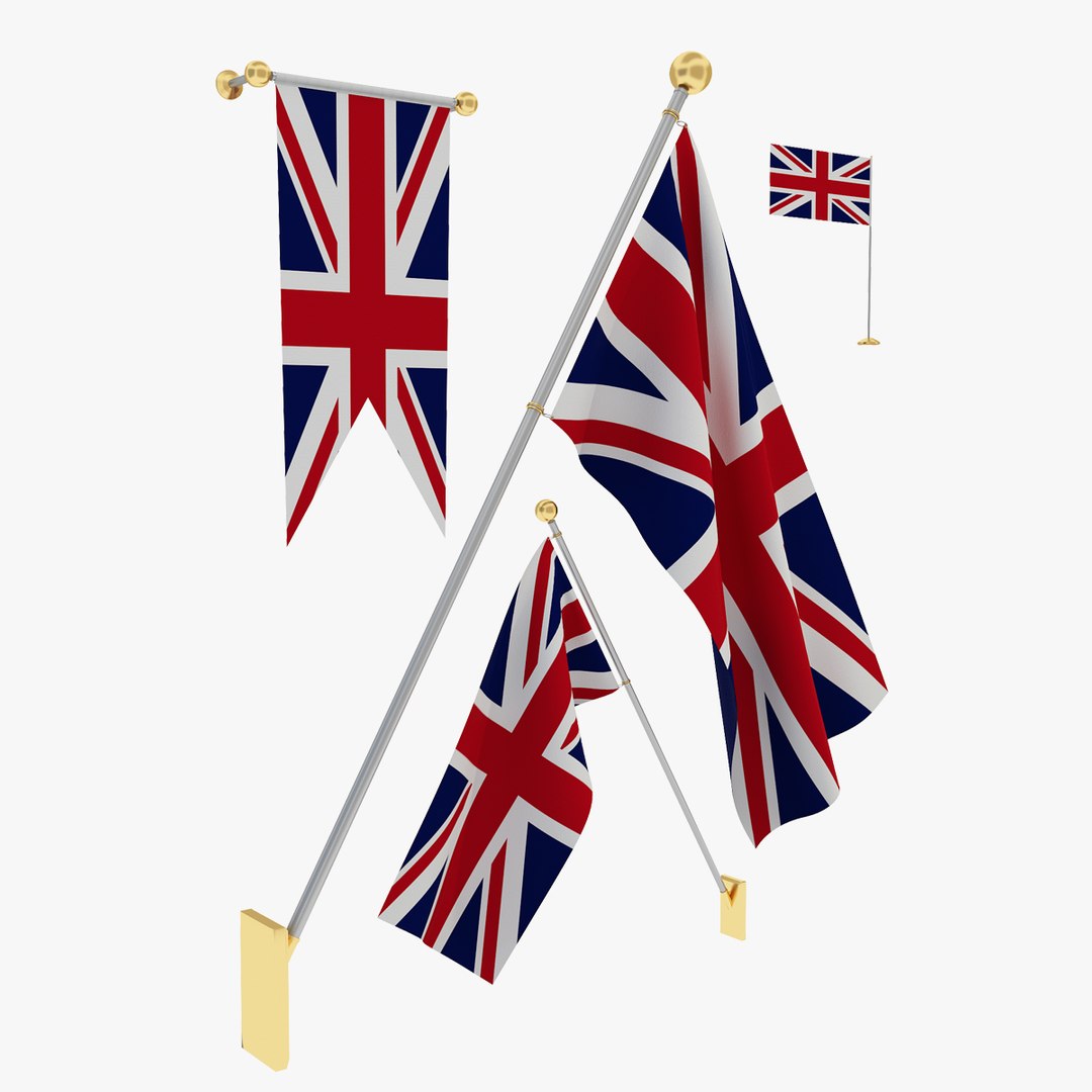 3D Model United Kingdom Flag Set - TurboSquid 2399191