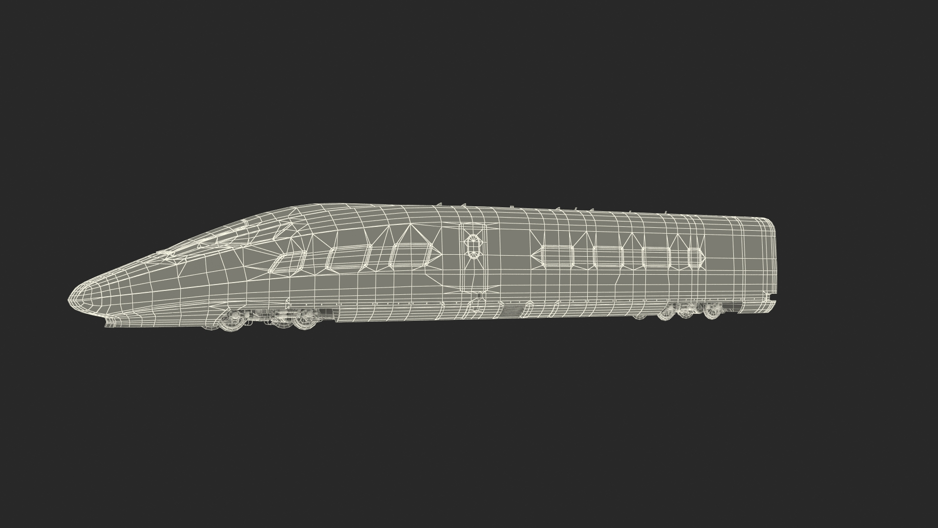 3D High Speed Bullet Train Locomotive Head - TurboSquid 2083635