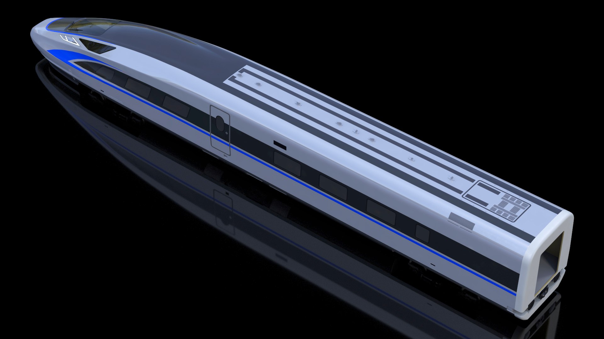 3D High Speed Bullet Train Locomotive Head - TurboSquid 2083635