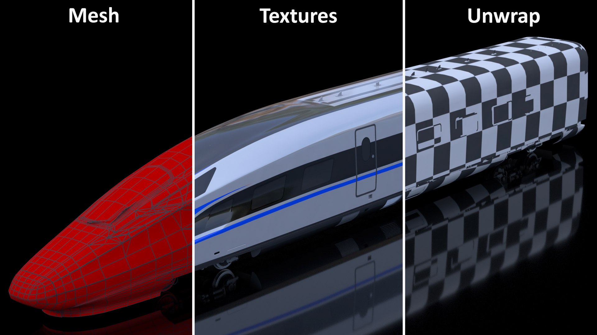 3D High Speed Bullet Train Locomotive Head - TurboSquid 2083635