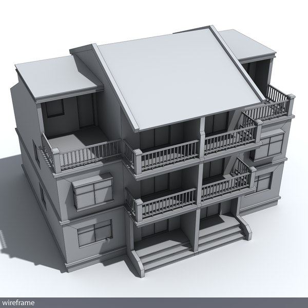 3d residential house 03 model