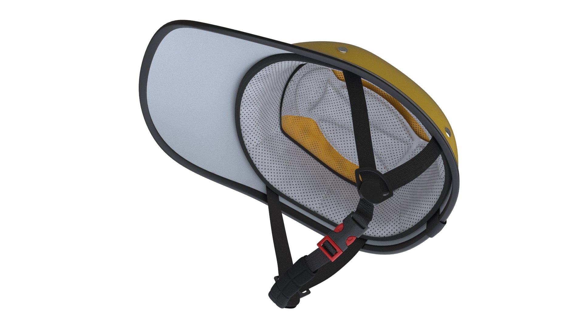 Yellow Plastic Protective Moped Helmet 3D Model - TurboSquid 2287220