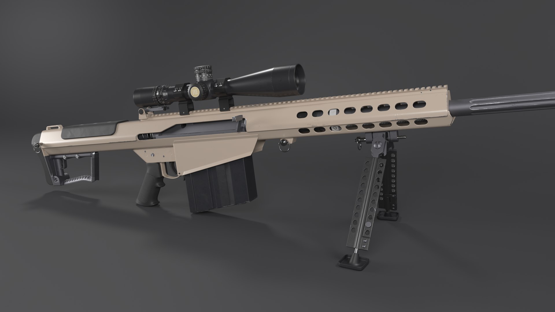 Sniper Rifle With Scope Model - TurboSquid 2226979