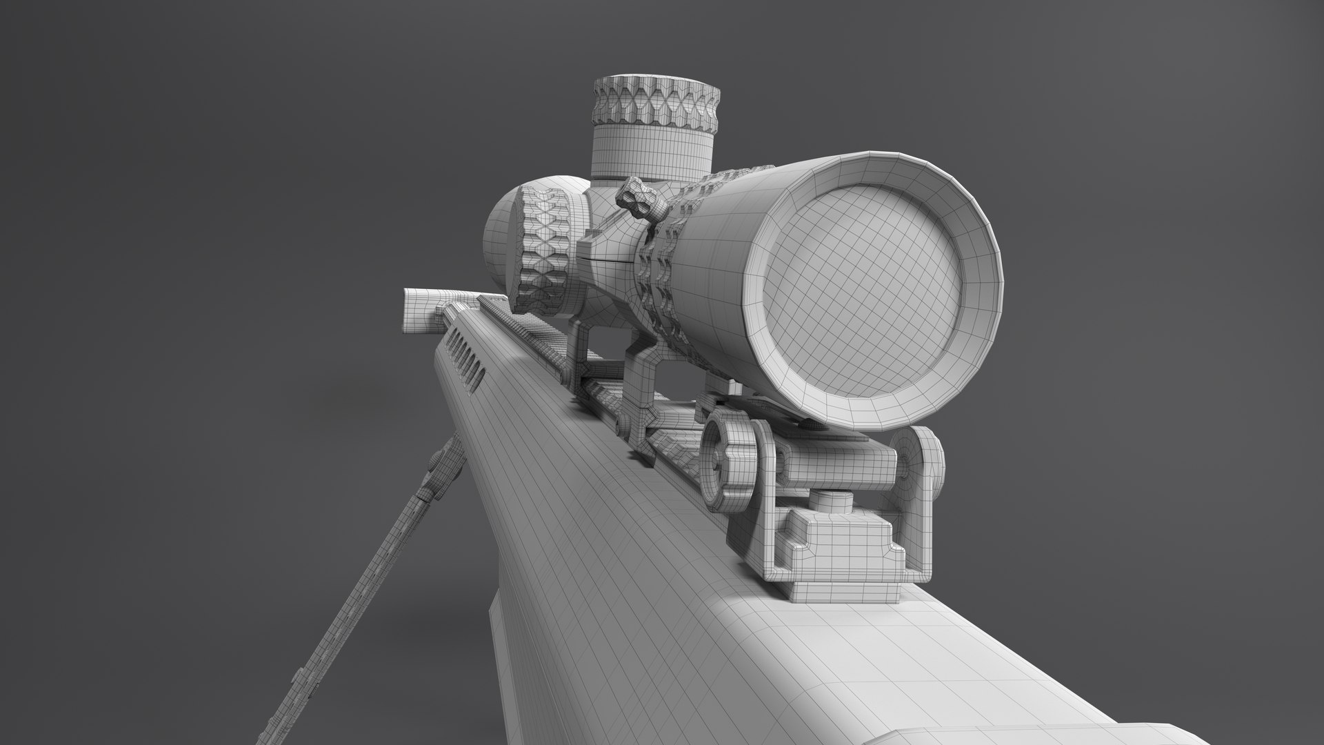 Sniper Rifle With Scope Model - TurboSquid 2226979