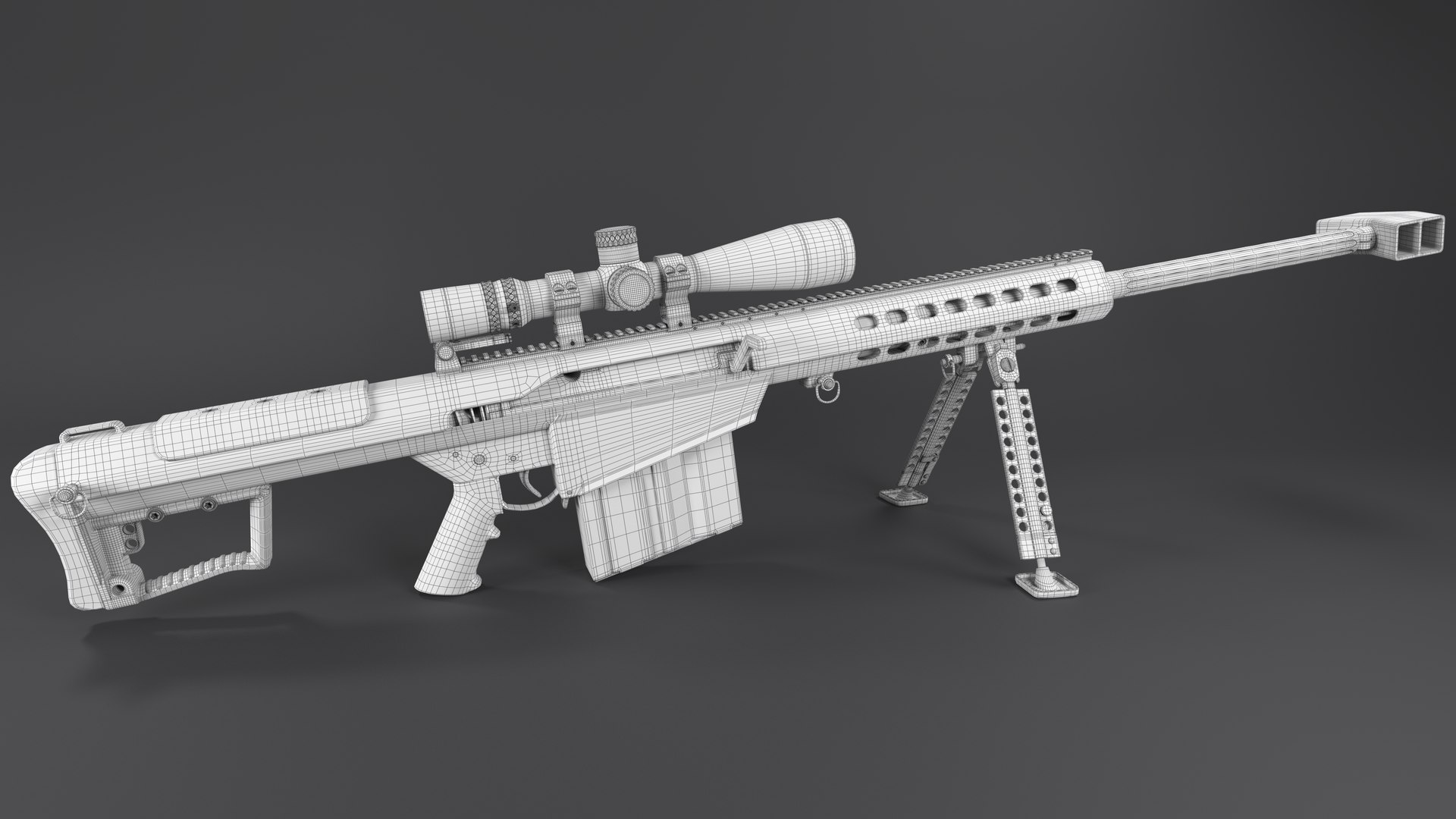 Sniper Rifle With Scope Model - TurboSquid 2226979