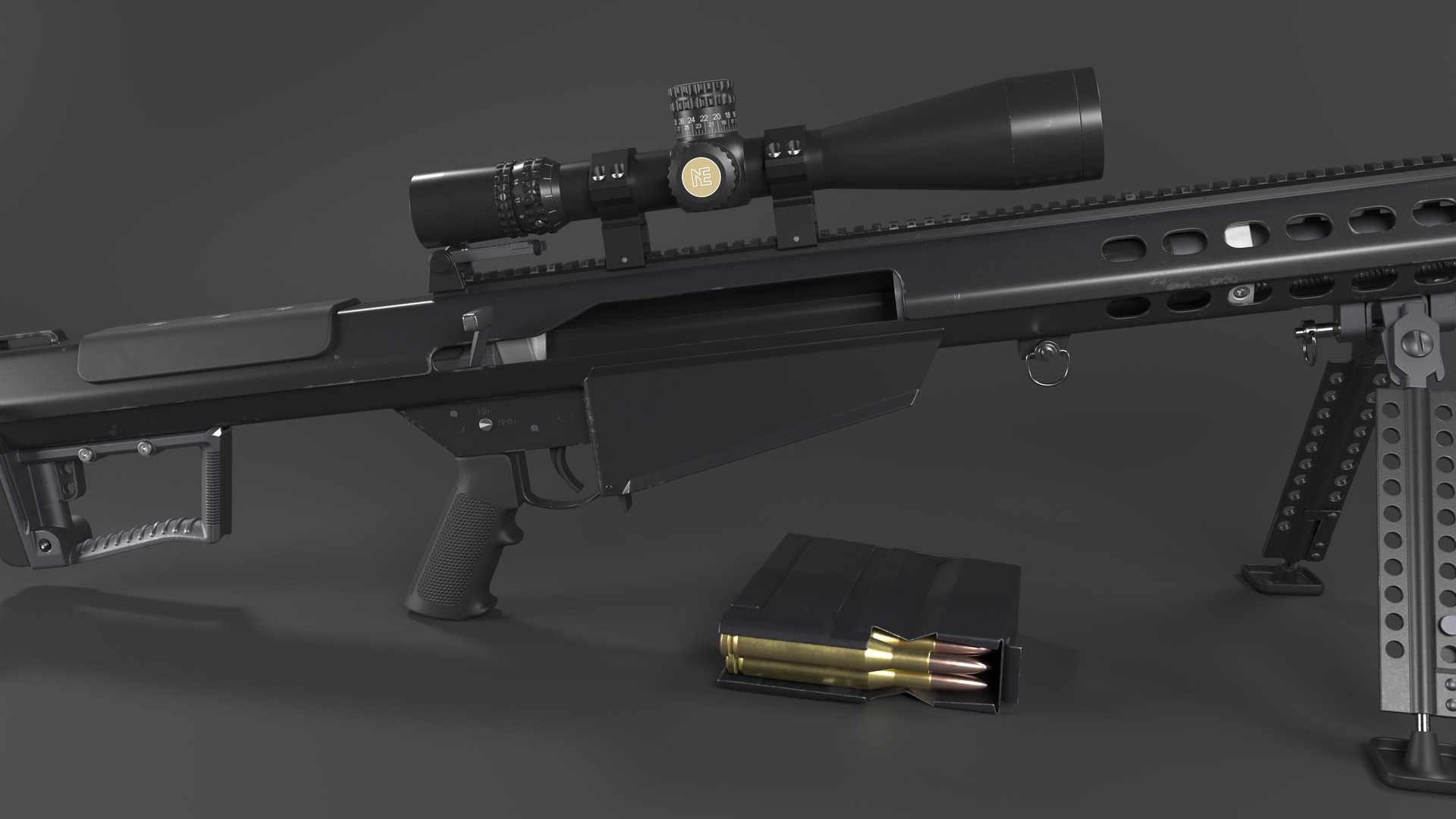 Sniper Rifle With Scope Model - TurboSquid 2226979